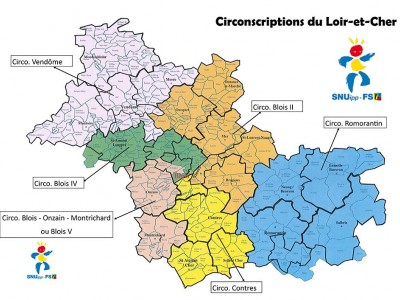 Carte des circonscriptions - SNUipp-FSU